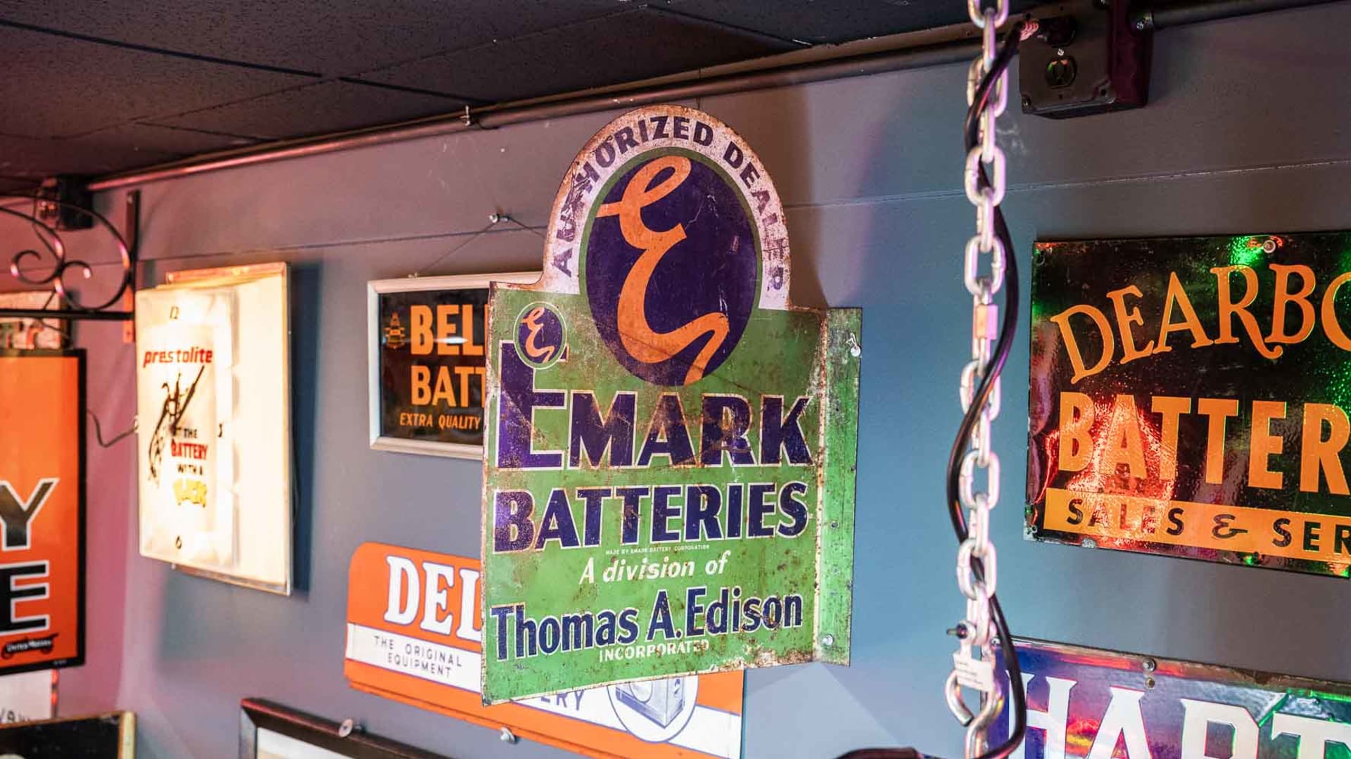 Emark Batteries Tin Flange Sign at The World’s Largest Road Art Auction ...