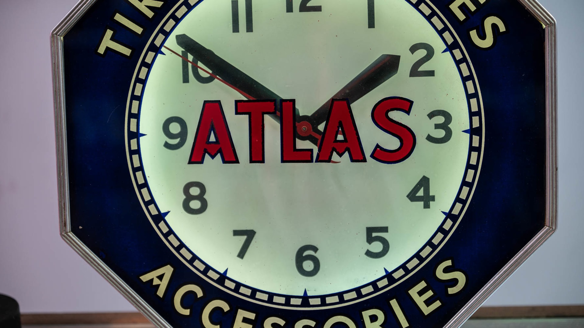 Atlas Tires, Batteries, Accessories Neon Clock at The World’s Largest ...