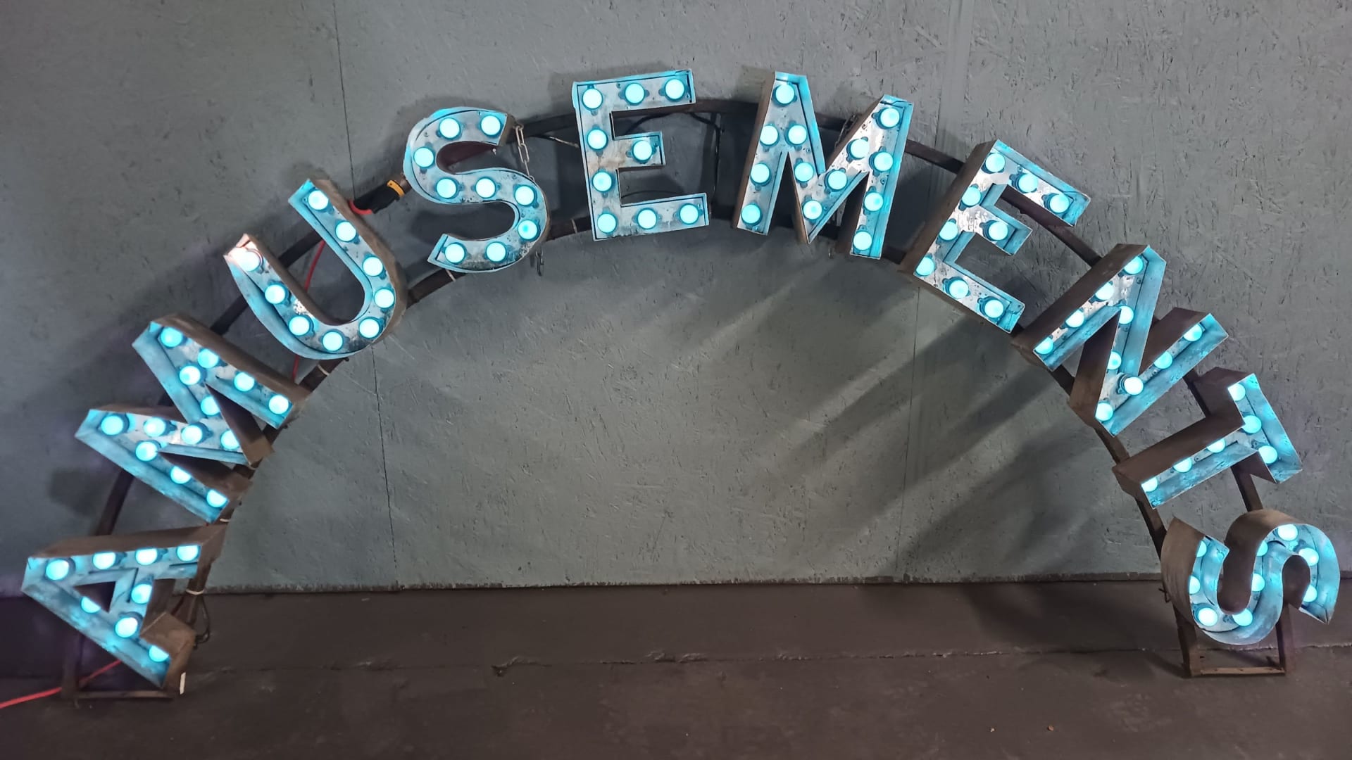 Amusements Single-Sided Lighted Marquee Sign at Indy 2023 as Z841 ...