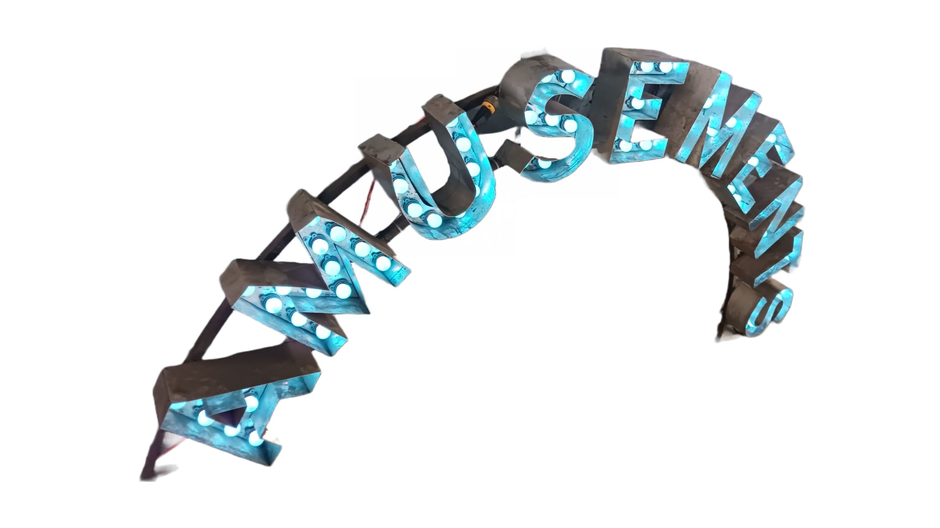 Amusements Single-Sided Lighted Marquee Sign at Indy 2023 as Z841 ...