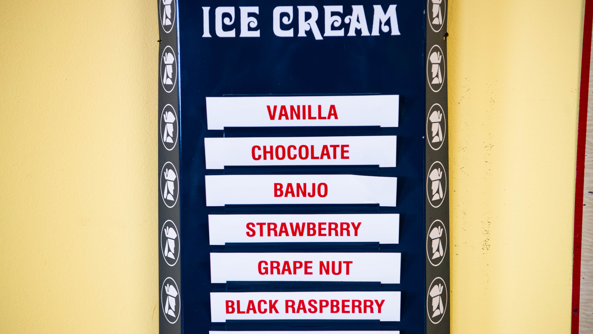Pensupreme Ice Cream Single Sided Tin Menu Sign At The Worlds Largest Road Art Auction 2023 As