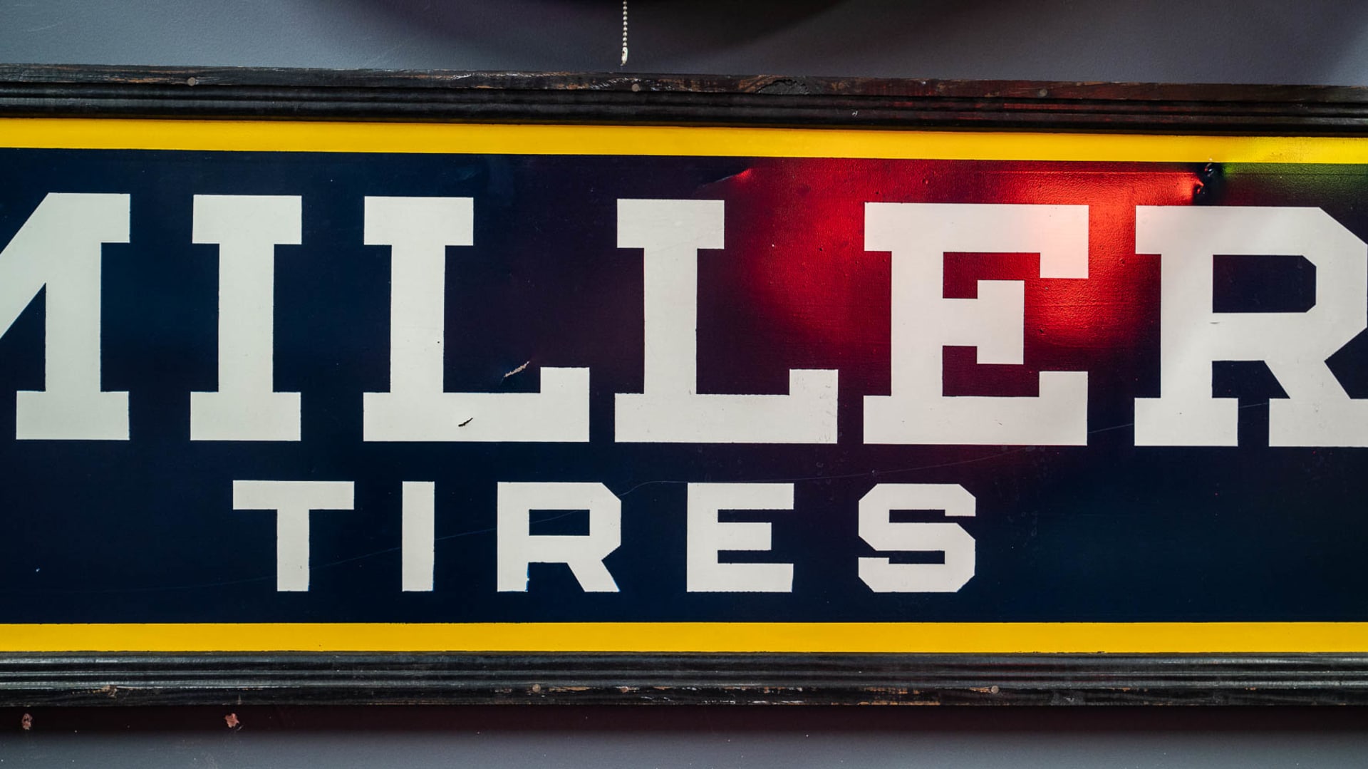 1939 Miller Tires Single-Sided Painted Tin Sign at The World’s Largest ...