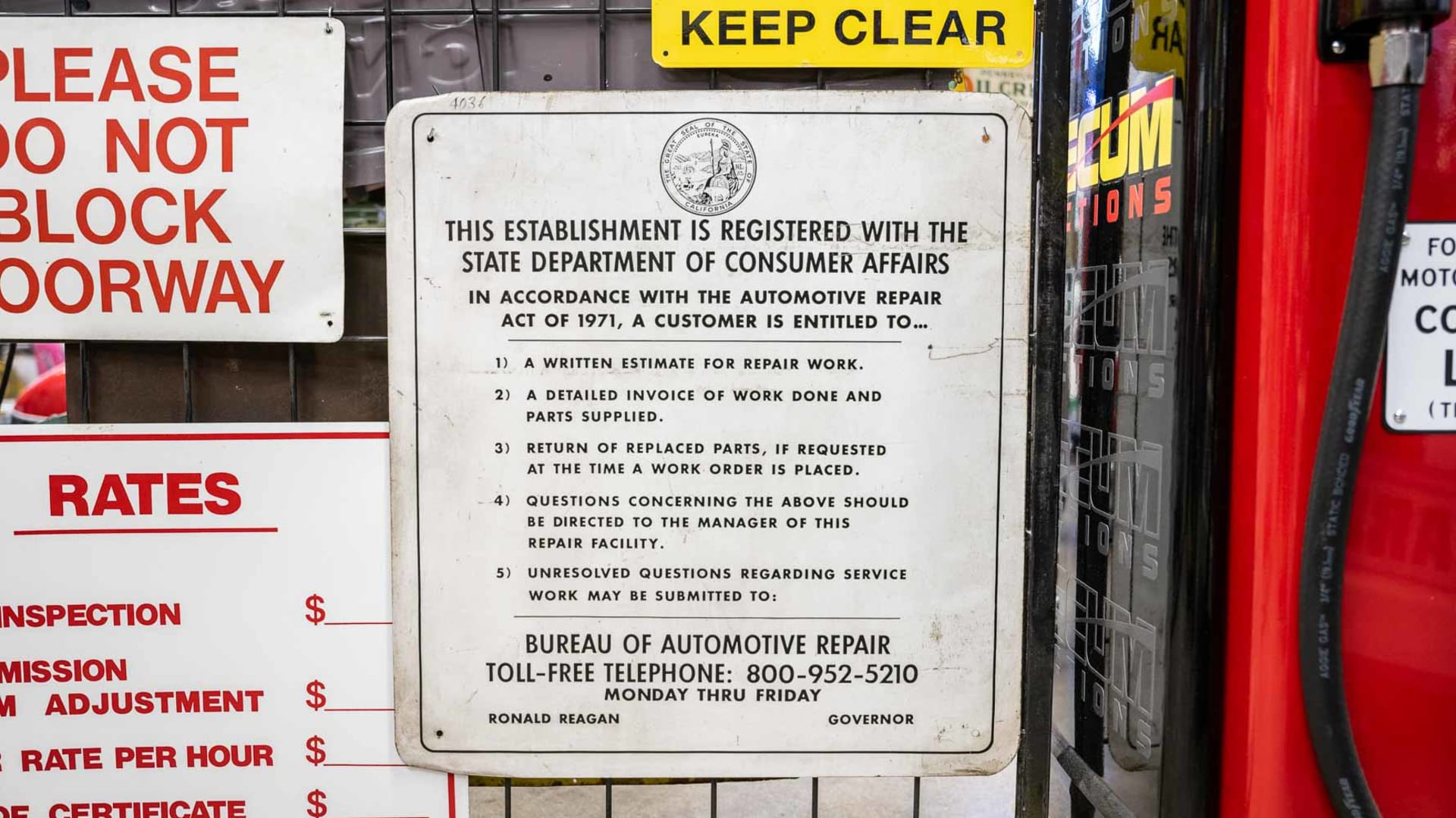 Notice and Caution Single-Sided Tin Signs at The World’s Largest Road ...