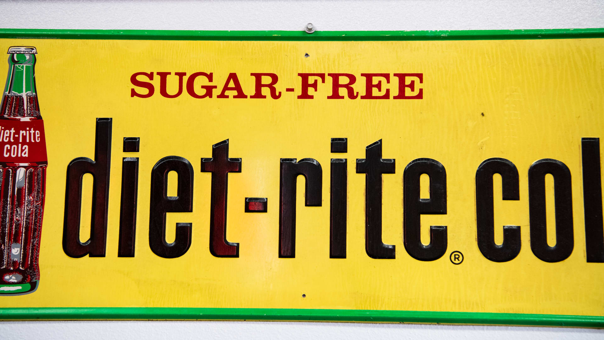 1960s Diet-Rite Cola Single-Sided Embossed Tin Sign at The World’s ...