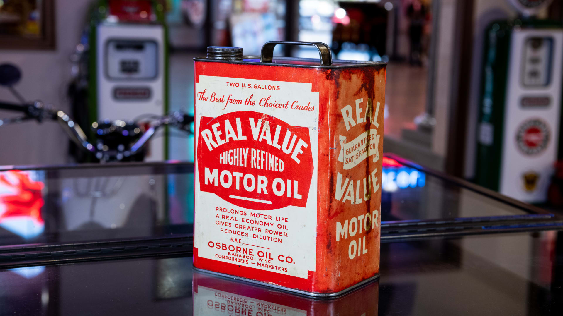 Real Value Highly Refined Motor Oil Can at The World’s Largest Road Art ...