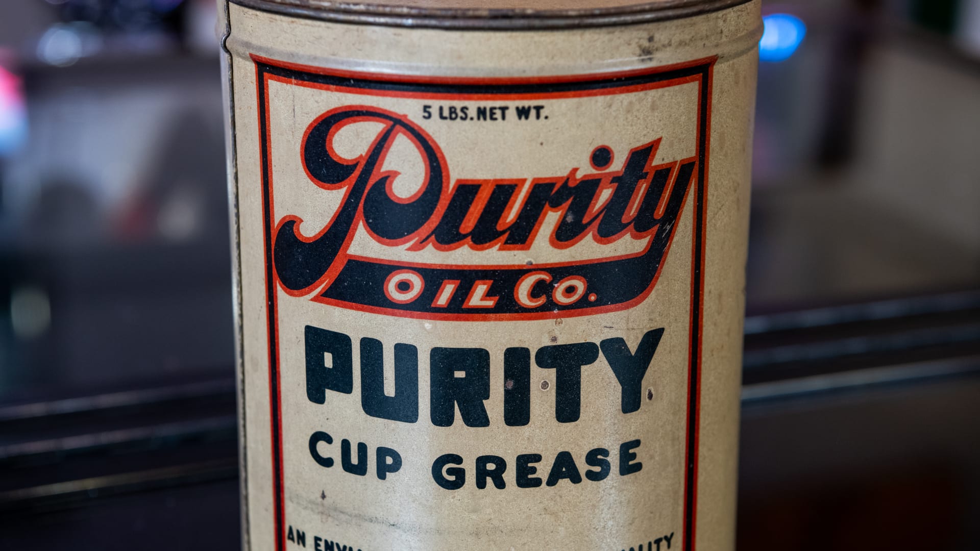 1930s Purity Oil Co. Grease Can at The World’s Largest Road Art Auction ...