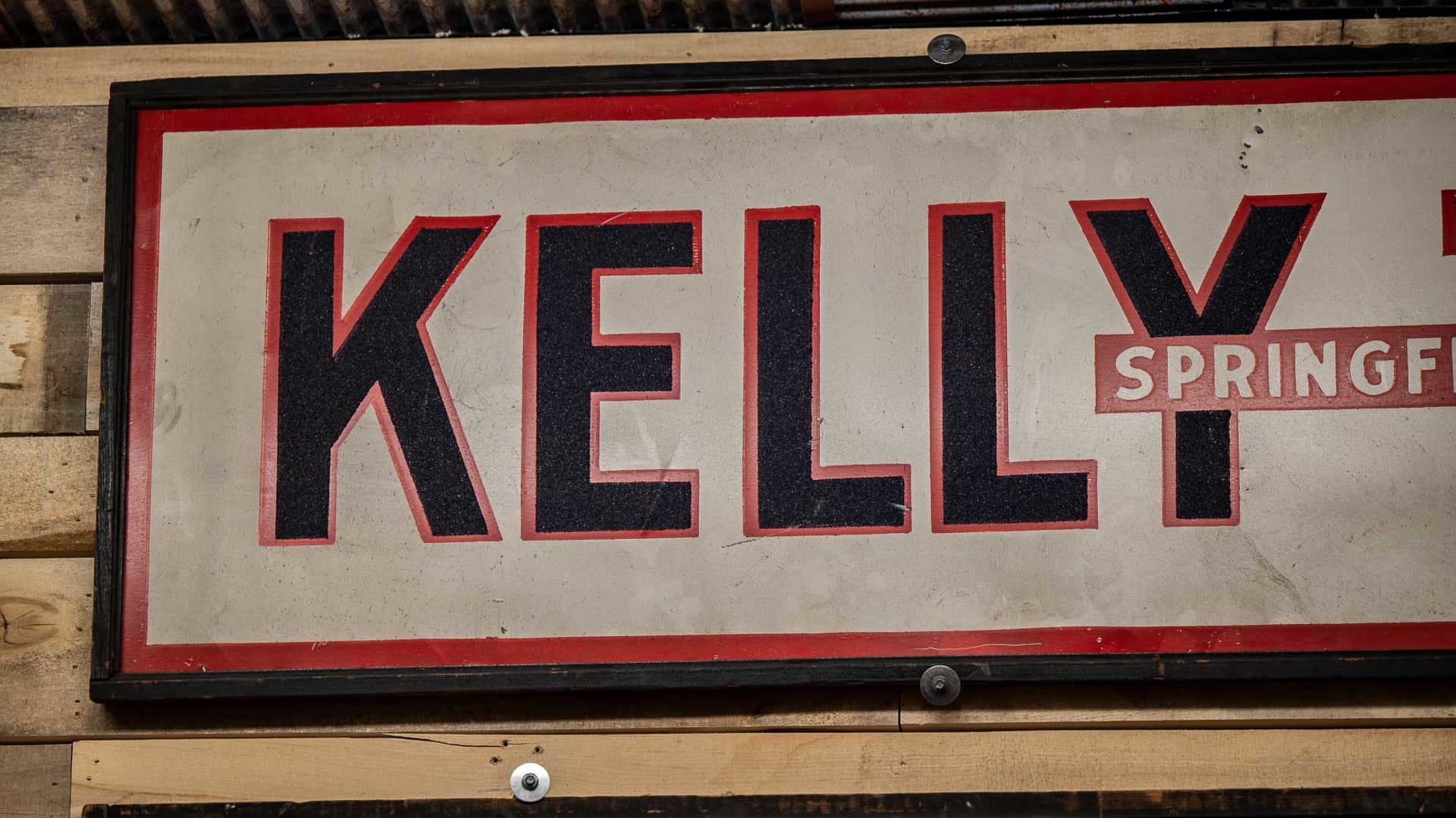 Kelly Tires Springfield Single-Sided Wooden Smalt Sign at The World’s ...