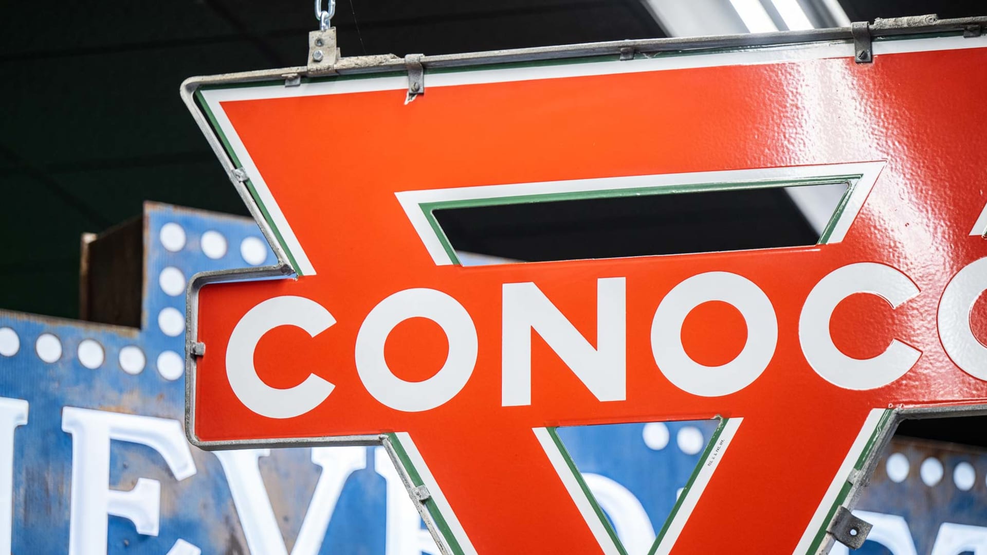 Conoco Double-Sided Porcelain Hanging Sign at The World’s Largest Road ...