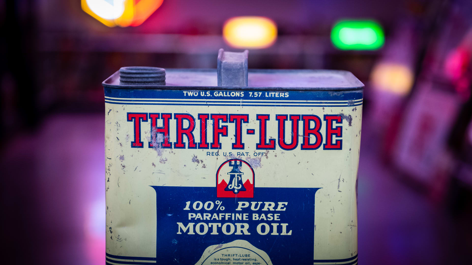 Thrift-Lube Motor Oil Two-Gallon Oil Can at The World’s Largest Road ...