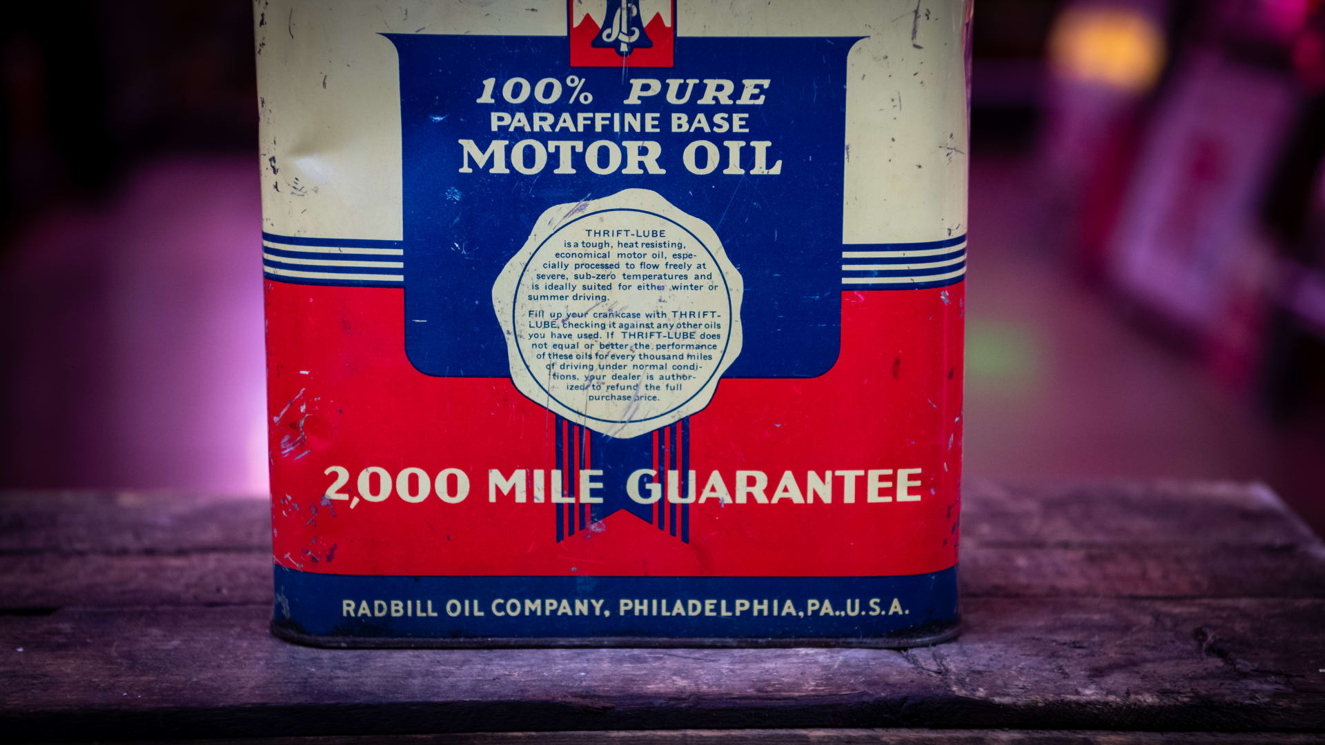 Thrift-Lube Motor Oil Two-Gallon Oil Can at The World’s Largest Road ...