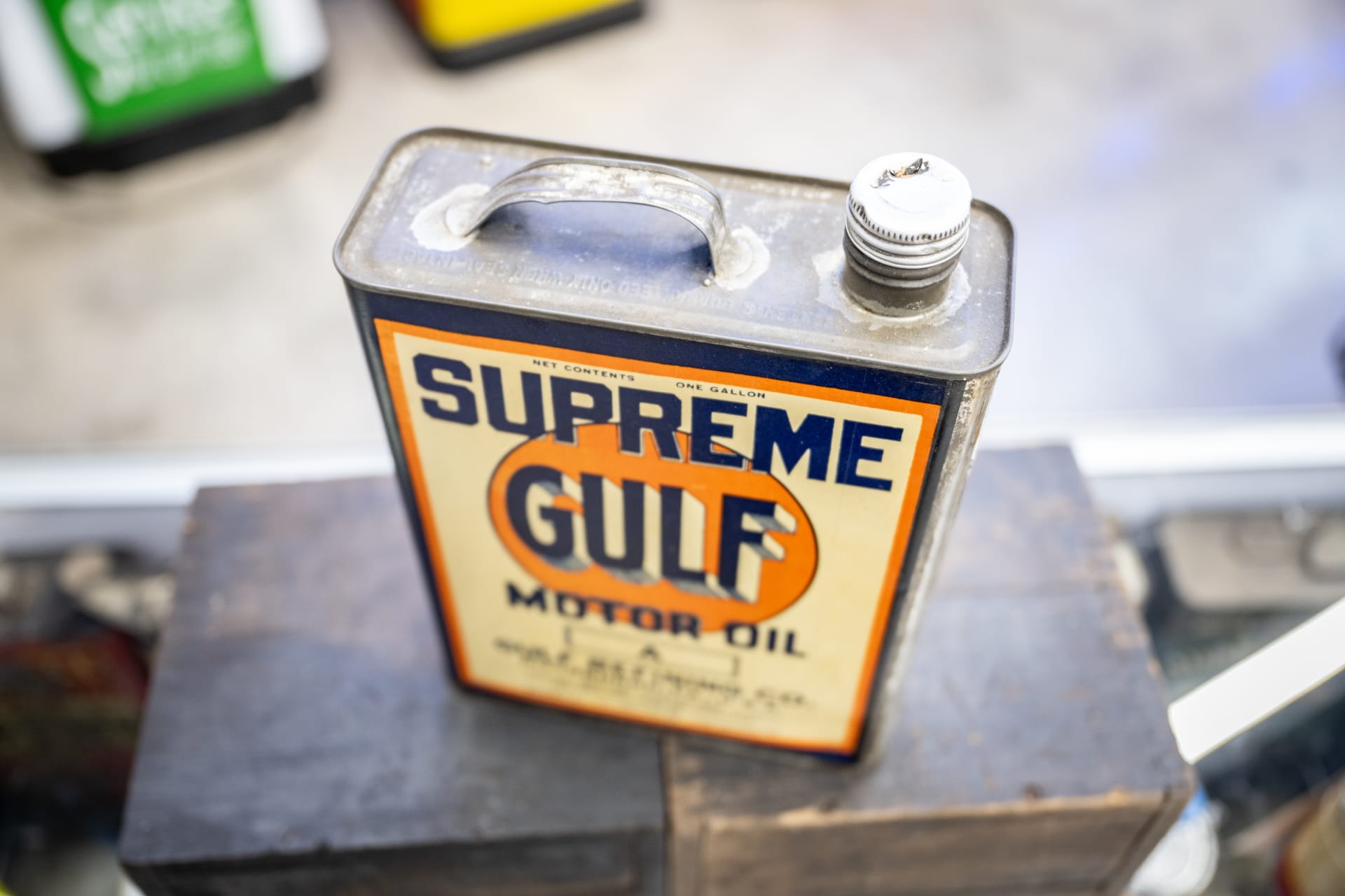 Supreme Gulf Motor Oil A 1-Gallon Oil Can at The World’s Largest Road ...