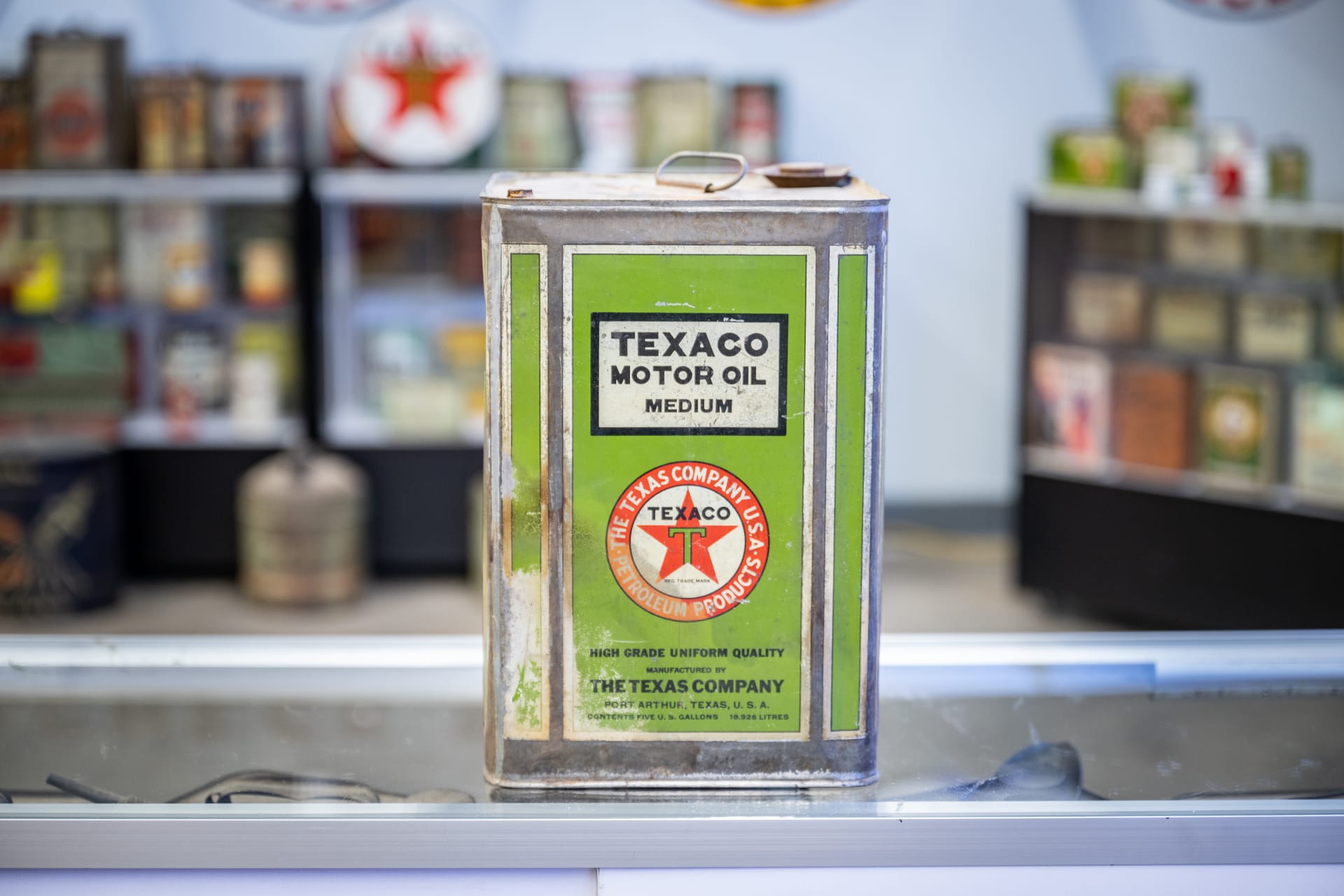 Texaco Motor Oil 5-Gallon Oil Can at The World’s Largest Road Art ...