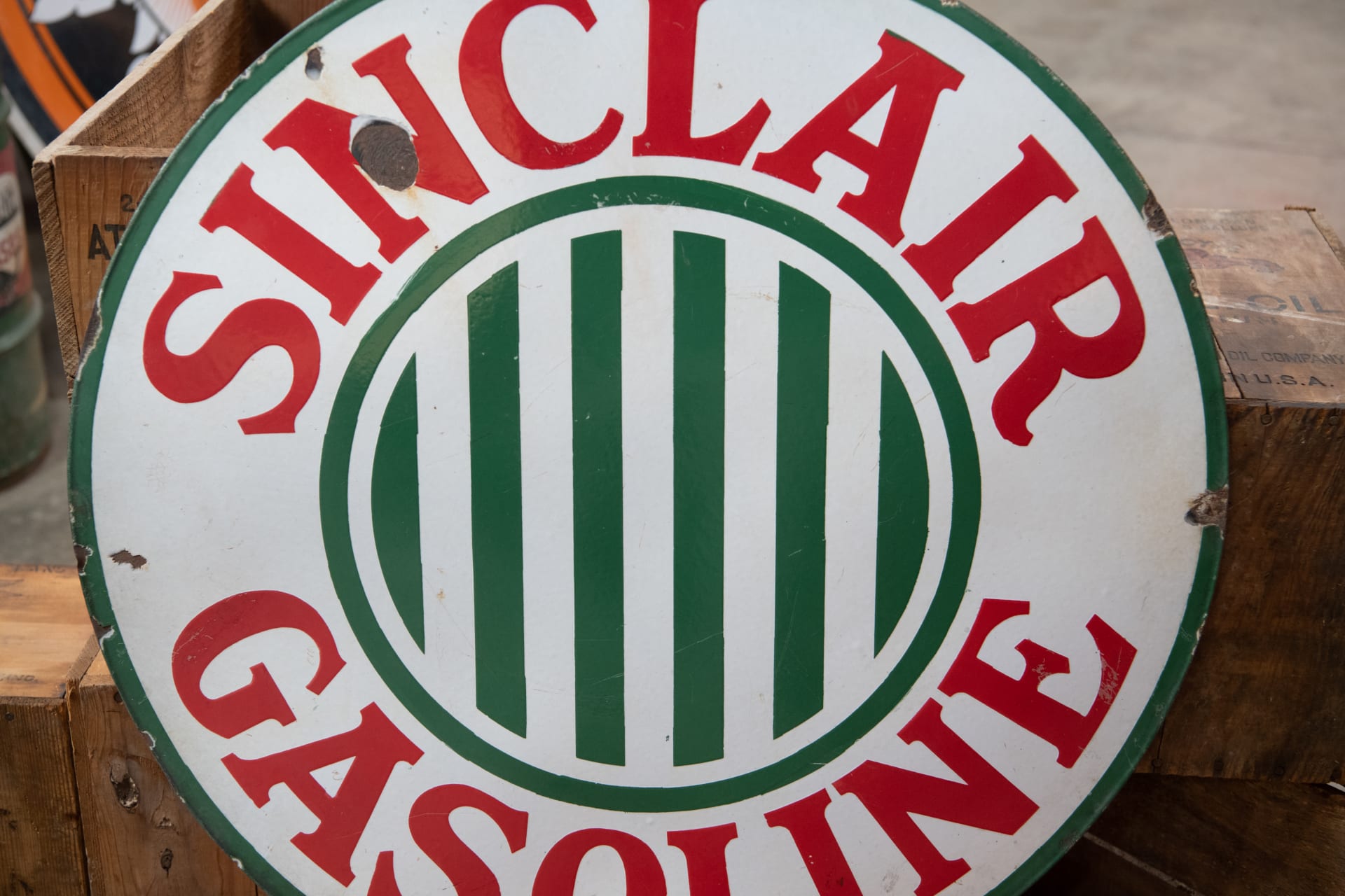 1930s Sinclair Gasoline Double-Sided Porcelain Sign at The World’s ...