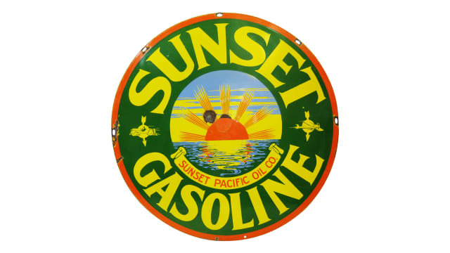 Sunset Gasoline Curb Sign DSP 30x30 at Kissimmee 2016 as Z310 - Mecum ...