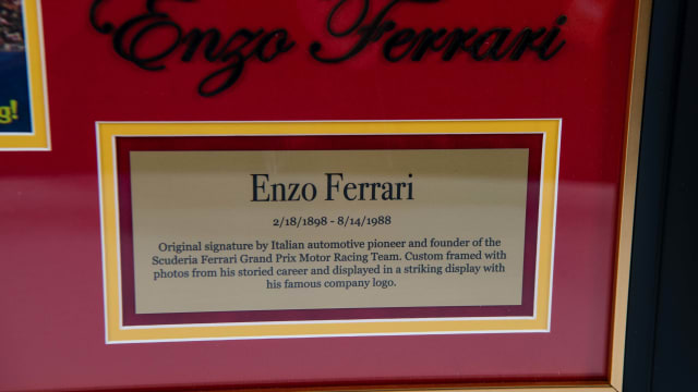 Ferrari Autographed Framed Memorabilia at Kissimmee 2022 as M454 ...
