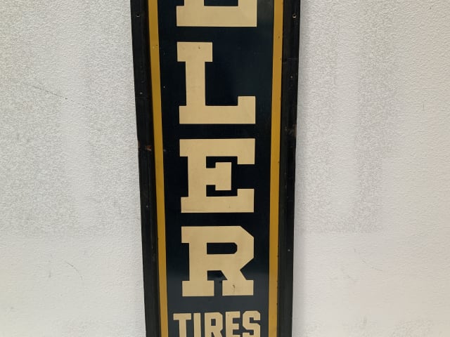 1930s-40s Miller Tires Vertical Tin Sign 18x78 at Las Vegas 2019 as K13 ...