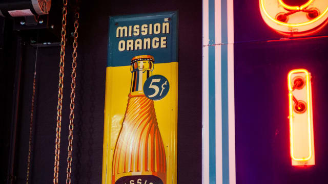 Mission Orange Embossed Tin Sign at The Eddie Vannoy Collection 2020 as ...