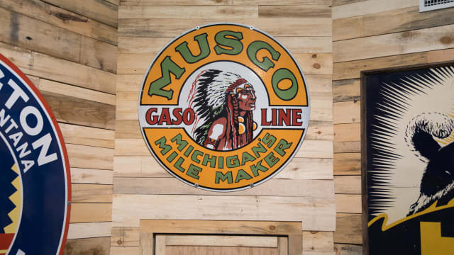Musgo Gasoline Sign DSP 47.75 Inches at The Road Art Collection 2016 as ...
