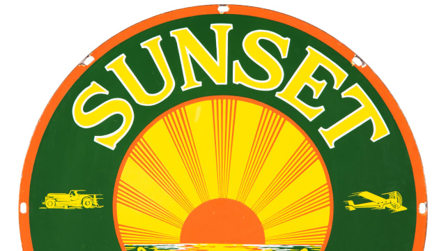 Sunset Gasoline Sign DSP 30 Inches at The Road Art Collection 2016 as ...