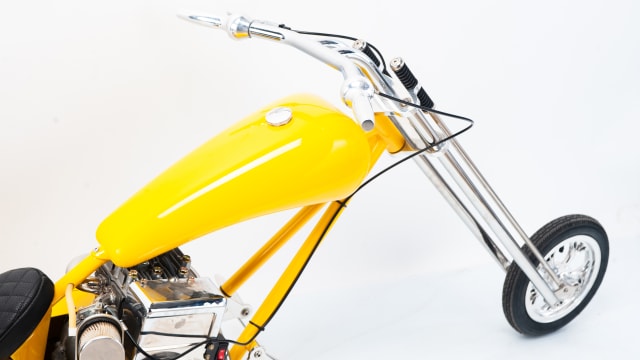 Custom Yellow Chopper Minibike at Harrisburg Road Art 2019 as J106 ...