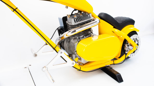 Custom Yellow Chopper Minibike at Harrisburg Road Art 2019 as J106 ...