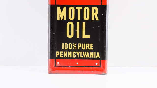 1950s Galena Motor Oil Embossed Tin Vertical Sign 60x12 at Harrisburg ...