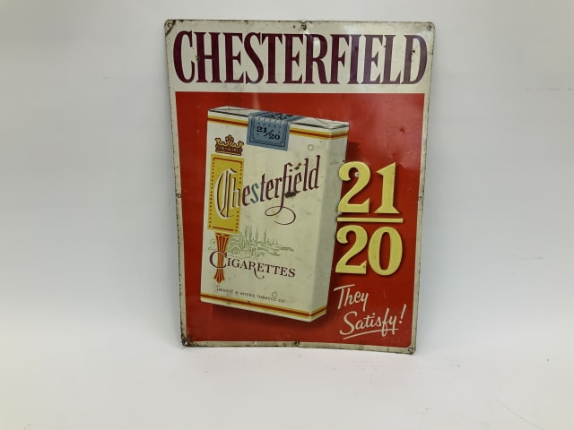 Chesterfield Single-Sided Metal Sign With Lighters at Indy Road Art ...