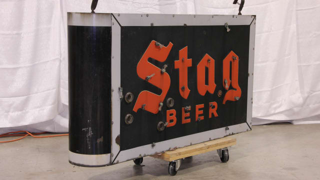 Stag Beer 55x30x11 at The Walker Sign Collection 2015 as S175 - Mecum ...