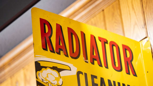 Inland Radiator Equipment Tin Flange Sign at The World’s Largest Road ...