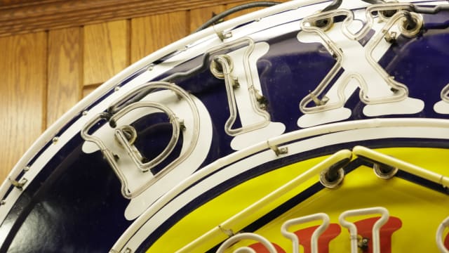 Dixie Gasoline Single-Sided Porcelain Neon Sign at The World’s Largest ...