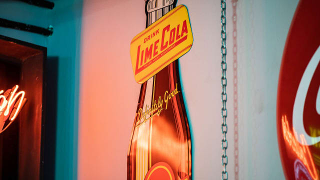 Lime Cola Single-Sided Embossed Tin Sign at The World’s Largest Road ...