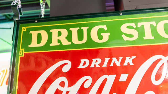 1933 Coca-Cola Double-Sided Porcelain Drug Store Sign at The World’s ...