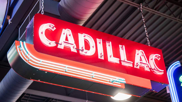 Cadillac Double-Sided Neon Sign at The World’s Largest Road Art Auction ...