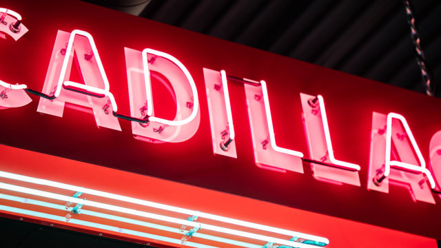 Cadillac Double-Sided Neon Sign at The World’s Largest Road Art Auction ...