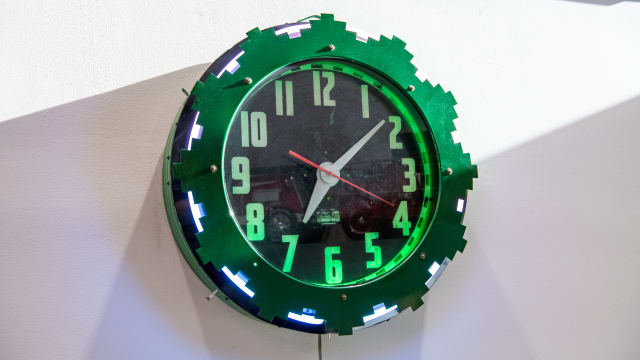 1930s Aztec Neon Spinner Clock at The World’s Largest Road Art Auction ...