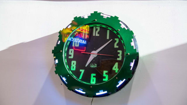 1930s Aztec Neon Spinner Clock at The World’s Largest Road Art Auction ...