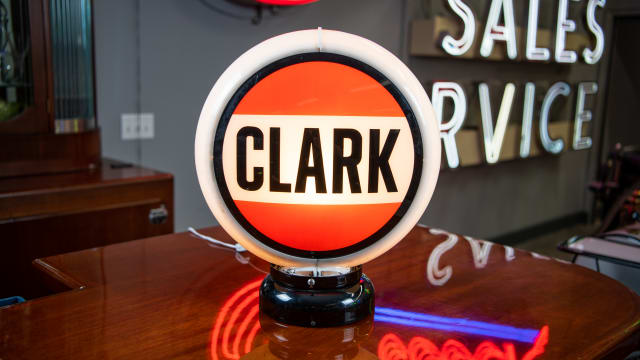 Clark Gas Pump Globe at The World’s Largest Road Art Auction 2023 as ...