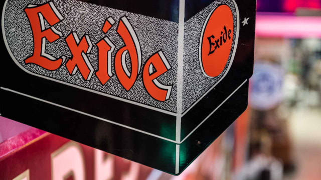 Exide Battery Tin Flange Sign at The World’s Largest Road Art Auction ...