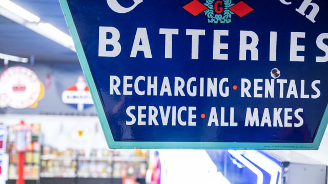 1930s Goodrich Batteries Double-Sided Porcelain Sign at The World’s ...