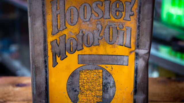 Hoosier Motor Oil Can at The World’s Largest Road Art Auction 2023 as ...
