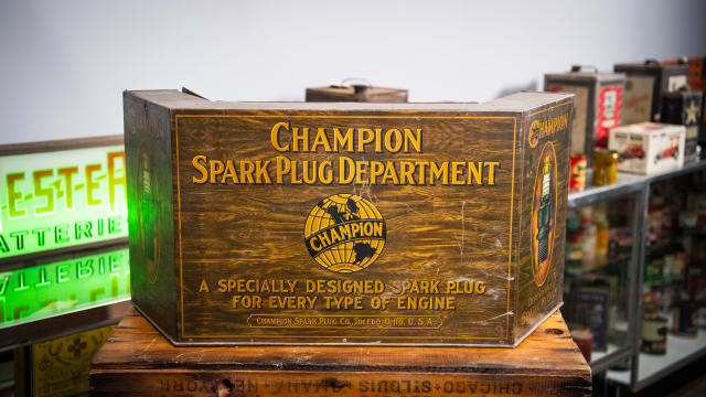 1920s Champion Spark Plugs Tin Counter Display at The World’s Largest ...