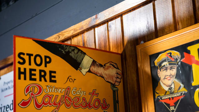 Raybestos Tin Flange Sign at The World’s Largest Road Art Auction 2023 ...