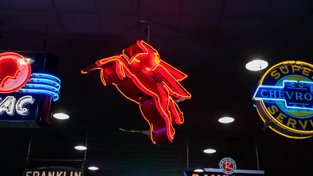 Mobil Pegasus Double-Sided Porcelain Neon Rotator Sign at The World’s ...