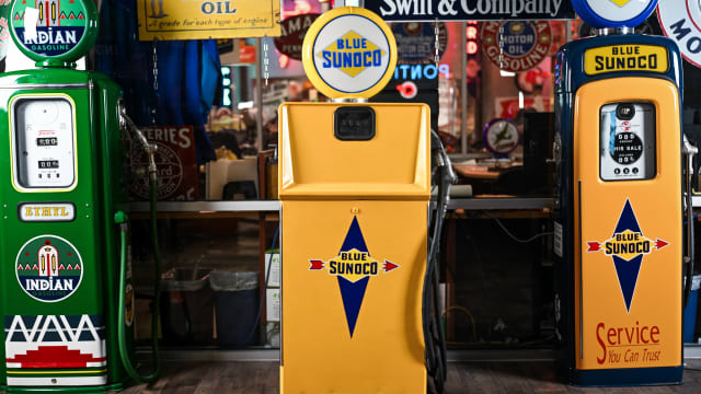 Bennett Blue Sunoco Gas Pump at The World’s Largest Road Art Auction ...