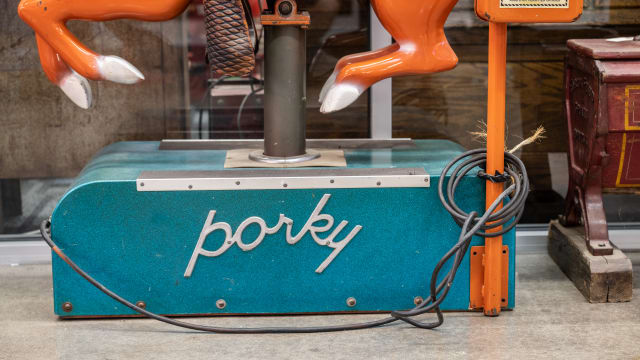 1950s Porky Kiddie Ride at The World’s Largest Road Art Auction 2023 as ...