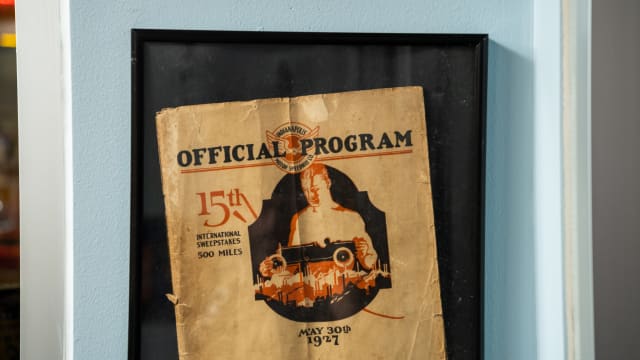 1927 Indy 500 Framed Program at The World’s Largest Road Art Auction ...