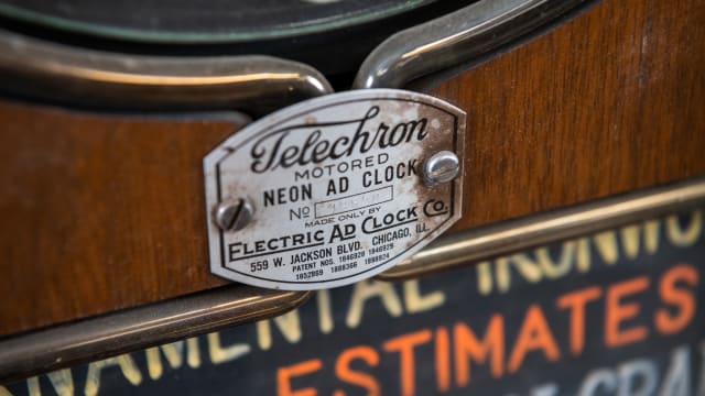 1930s-1940s Telechron Motored Neon Clock at The World’s Largest Road ...