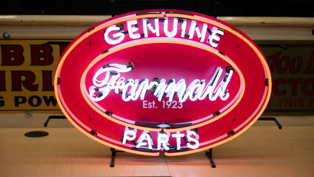 Farmall Single-Sided Neon Sign at The World’s Largest Road Art Auction ...