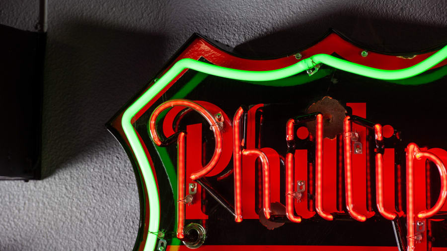 1954 Phillips 66 Single-Sided Porcelain Neon Sign at Glendale 2022 as ...