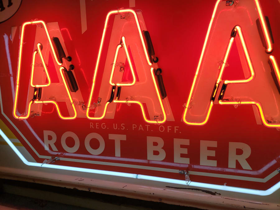 Triple AAA Root Beer Tin Neon 33x57 at Kissimmee 2020 as M414 - Mecum ...